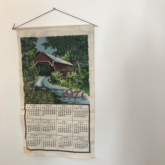 Wall Decor | Vintage 1971 Calendar Wall Hanging | Poshmark